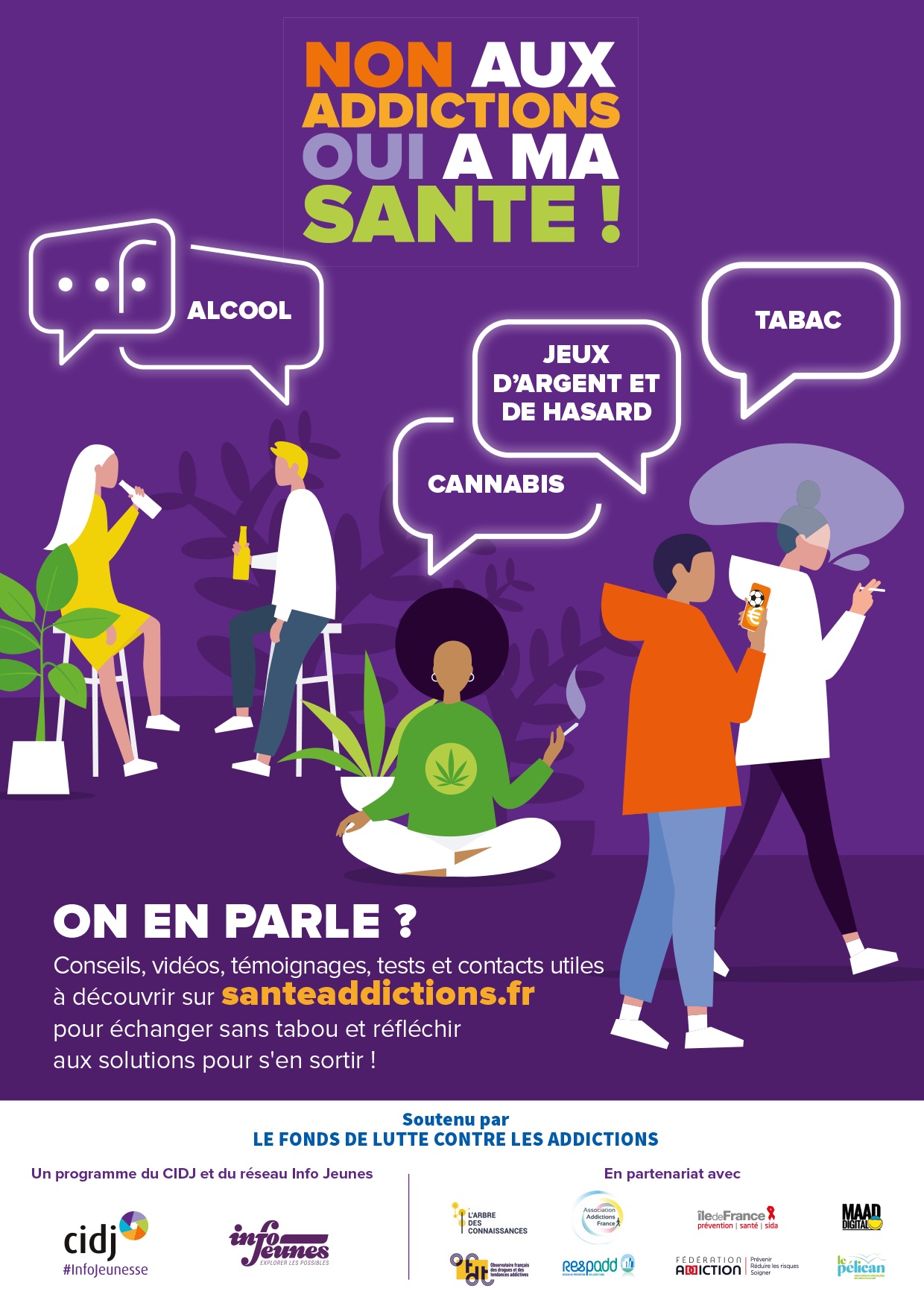 Flyer "Non aux addictions, oui à ma santé !" - Non aux addictions, oui ...