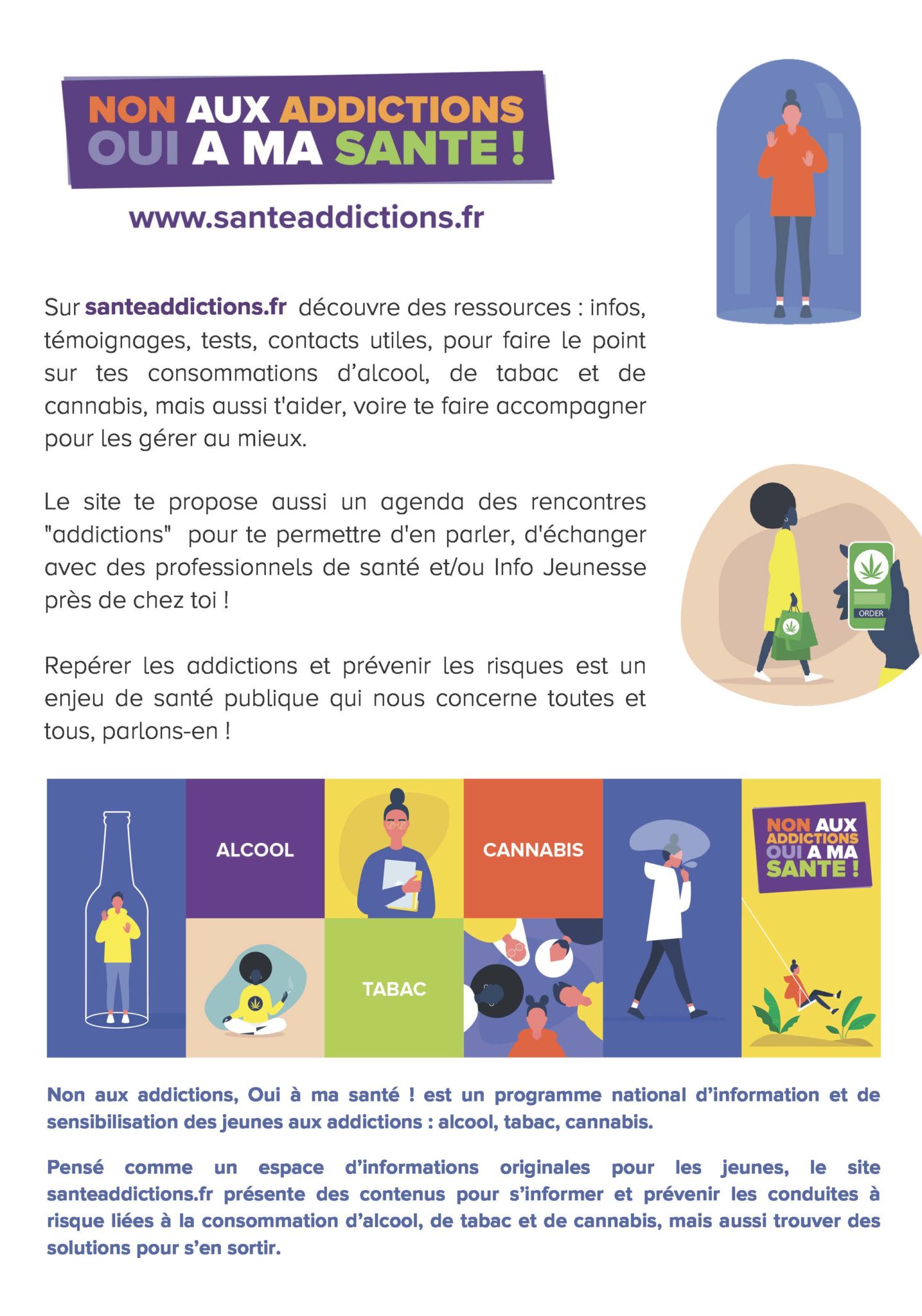 Flyer "Non aux addictions, oui à ma santé !" - Non aux addictions, oui ...
